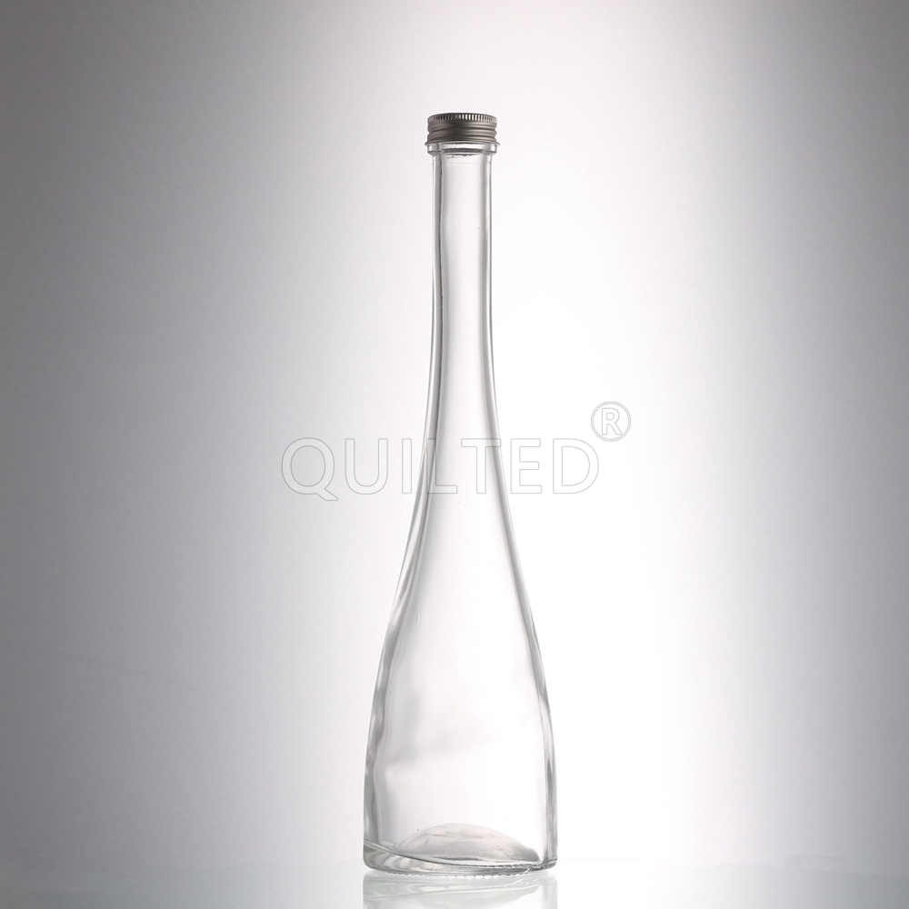 China Design 375 ml long neck liquor amber glass bottle Manufacturer ...